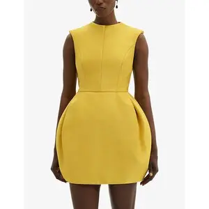 MALINA Debra Balloon-skirt Woven Mini Dress