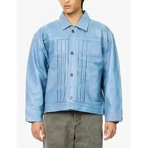 FOUND Trucker Pleats Leather Jacket