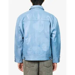 FOUND Trucker Pleats Leather Jacket
