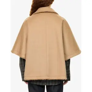 Max Mara Reversible Double-breasted Teddy Wool Cape