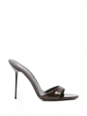 Paris Texas Lidia Patent-leather Mules - Brown