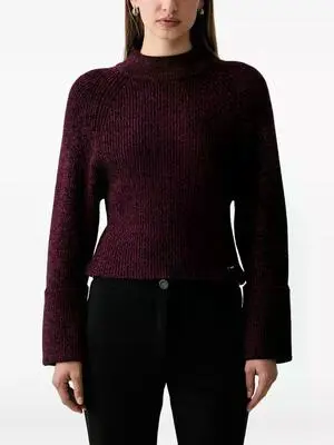 Dkny Ribbed-knit Raglan-sleeve Sweater