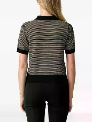 Dkny Striped Short-sleeved Cardigan