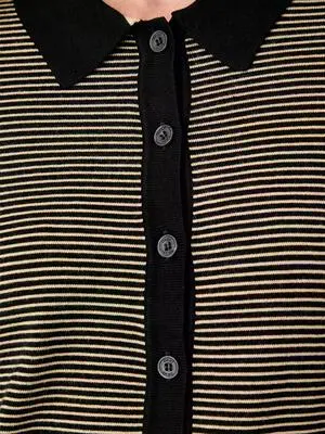 Dkny Striped Short-sleeved Cardigan