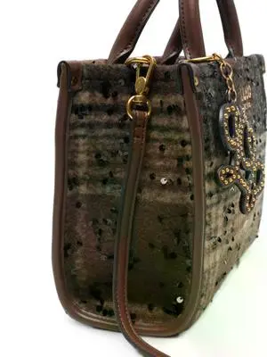 Liu Jo Sequin-embellished Check-pattern Tote Bag
