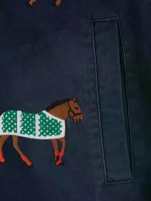 FOUND Lariat Horse-embroidered Corduroy-collar Jacket