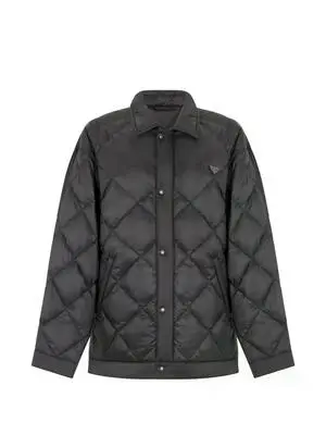 Prada Technical Fabric Down Coat - Black