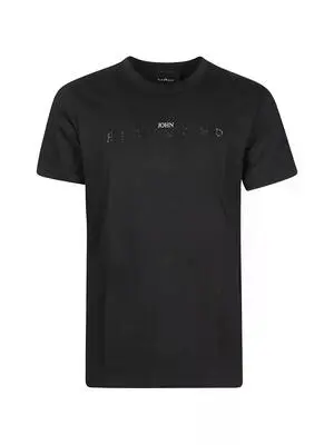 John Richmond Rhinestone-embellished Logo-print T-shirt - Black