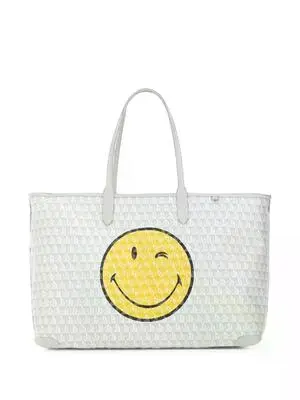 ANYA HINDMARCH I Am A Plastic Bag Smile-print Tote Bag