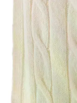 Gant Cable-knit Embroidered-logo Scarf