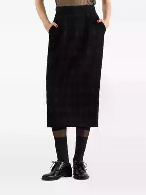 Dolce & Gabbana Wool-blend Check Bouclé Midi Skirt