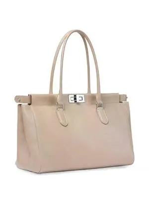 Fendi Small Peekaboo Grained Leather Tote Bag