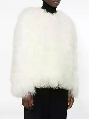 Ermanno Scervino Round-neck Faux-fur Jacket