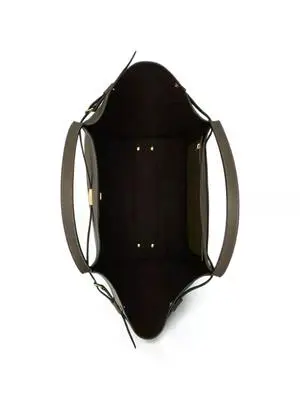 TOD'S Medium T Timeless Buckle-detail Tote Bag - Brown