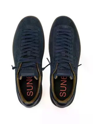 SUN 68 Urban Peak Suede Logo-embroidered Sneakers
