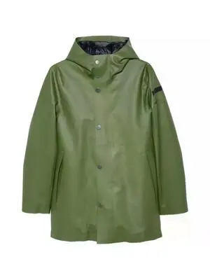 RRD Hooded Press-stud Coat - Green