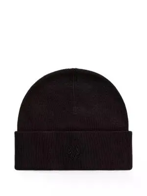 Fred Perry Embroidered-logo Beanie Hat - Brown