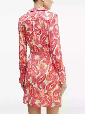 MORGAN Paisley-print Wrap Mini Dress