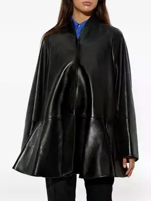 Loewe Peplum Leather Coat