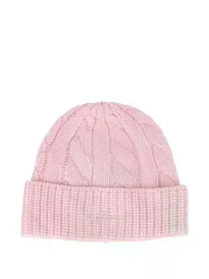 MC2 SAINT BARTH Moss Cable-knit Beanie Hat - Pink