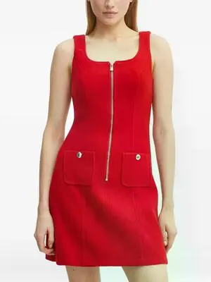 MORGAN Zip-up Patch-pocket Mini Dress