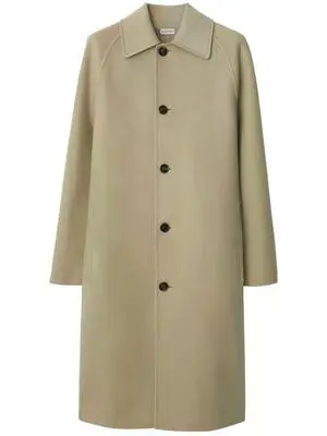 Burberry Car Wool Midi Coat - Neutrals