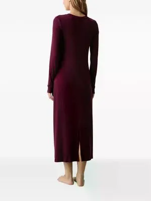 Dkny Ribbed Logo-patch Nightdress - Red