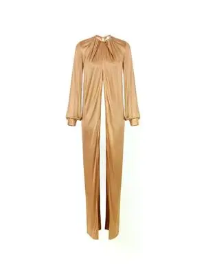 Elisabetta Franchi Blouse In Shiny Jersey Fabric - Neutrals
