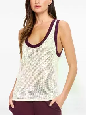The Upside Fenway Wales Knit Tank Top - Neutrals