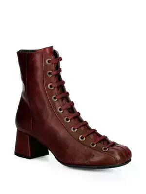 Fly London Lace-up Ankle Boots - Red