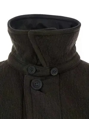 COOR Contrast-collar Wool-blend Coat