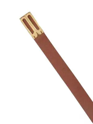 Victoria Beckham Dorian Frame Logo-plaque Leather Belt