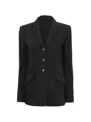Ralph Lauren Single-breasted Elbow-patch Blazer - Black