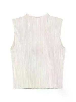 Issey Miyake Pleated Sleeveless Top