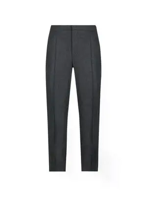 Zegna Pressed-crease Tailored Trousers - Grey