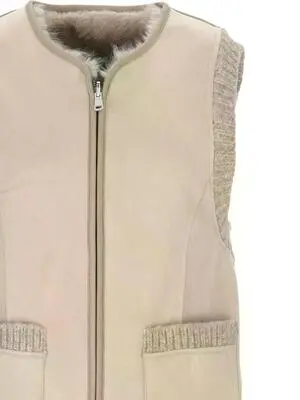 URBANCODE Ribbed-knit Panelled Jacket - Neutrals