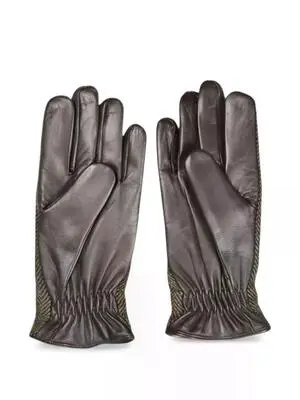 GRAN SASSO Herringbone-pattern Wool Gloves - Neutrals