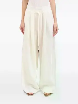 Andrea Ya'aqov Wide-leg Drawstring Trousers - Neutrals