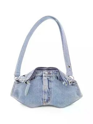 Alexander McQueen Manta Denim Shoulder Bag - Blue