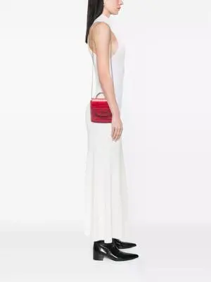 Chloé 2020 Croc Embossed Leather Aby Lock Satchel