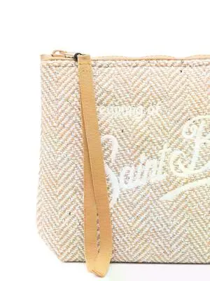 MC2 SAINT BARTH Herringbone Strass-embellished Clutch Bag