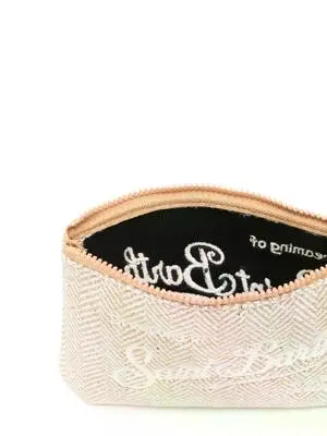 MC2 SAINT BARTH Herringbone Strass-embellished Clutch Bag