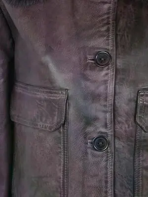 JCSOPHIE Shearling-collar Leather Jacket