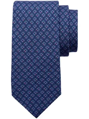 FERRAGAMO Tetris Tie - Blue