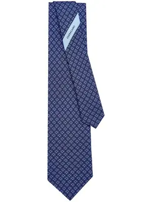 FERRAGAMO Tetris Tie - Blue