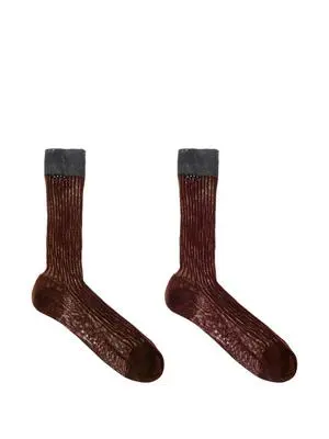 Marni Ribbed-knit Socks - Red