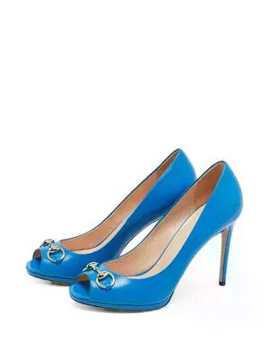 Gucci Horsebit Peep-toe Pumps