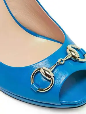 Gucci Horsebit Peep-toe Pumps