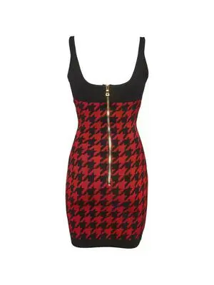 Balmain Houndstooth Jacquard Mini Dress