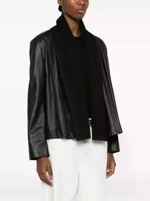 TOTEME Leather Shawl-lapel Jacket
